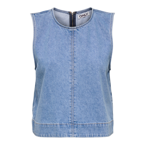 ONLY - TOP - DORSI 15344091 - LIGHT BLUE DENIM – Trendhouse